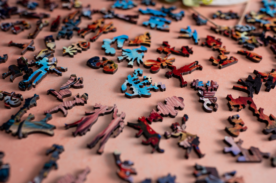 Mosaic Puzzles - Wooden Jigsaw Puzzles for Adults