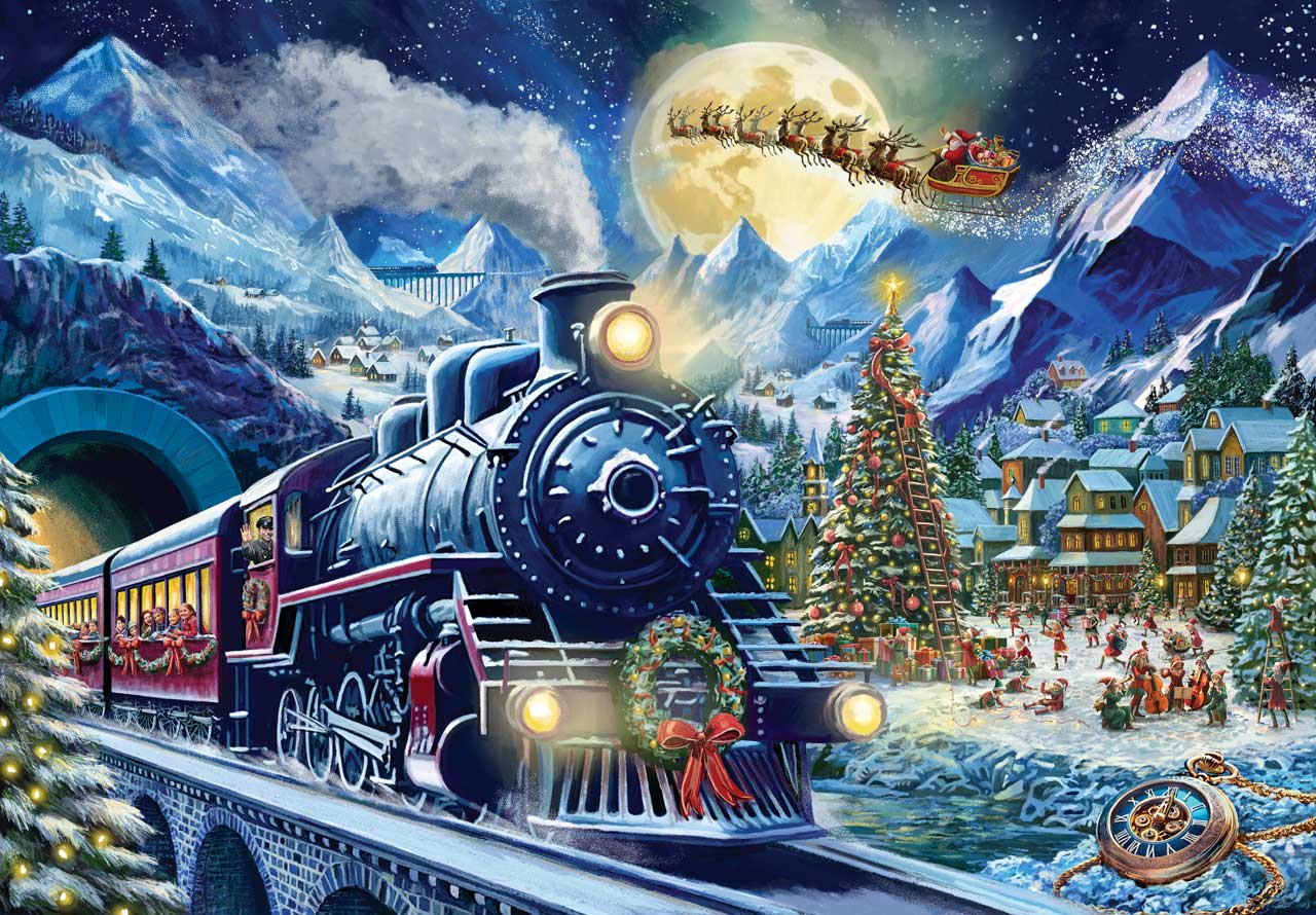 Midnight on the Christmas Express – Mosaic Puzzles