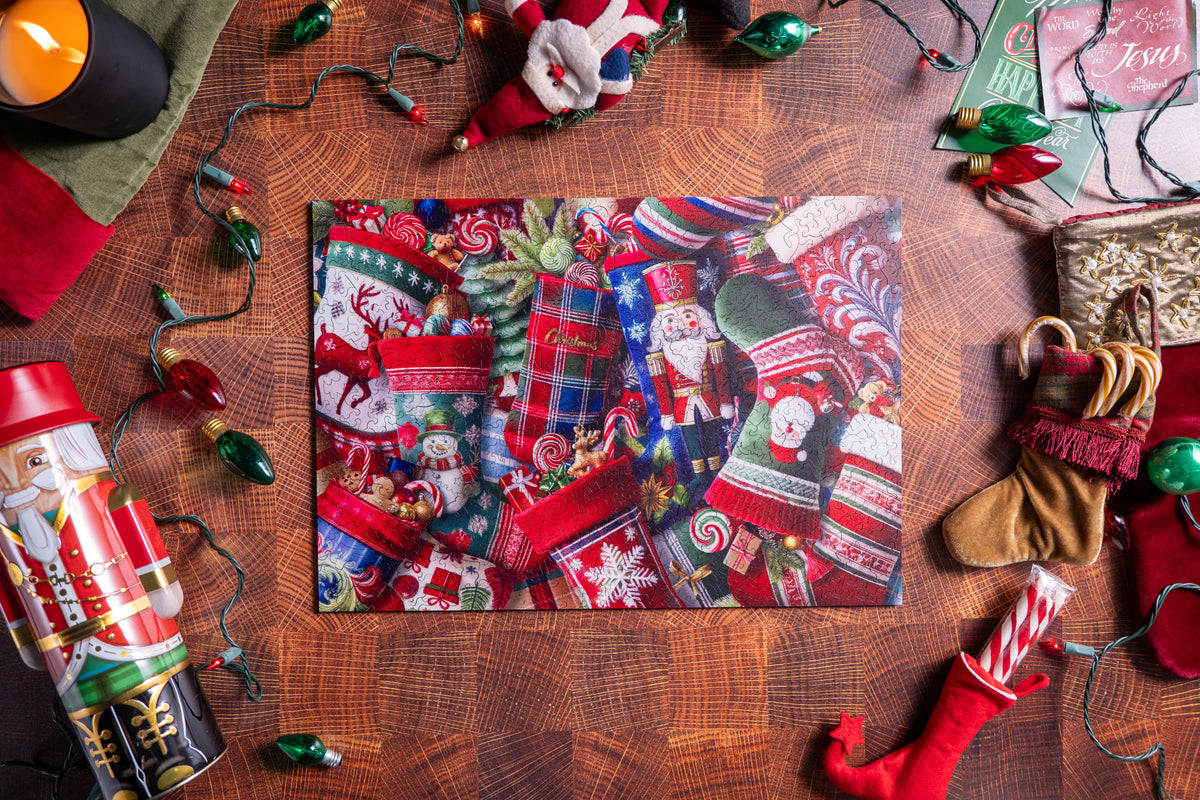 Santa's Stocking Table – Mosaic Puzzles
