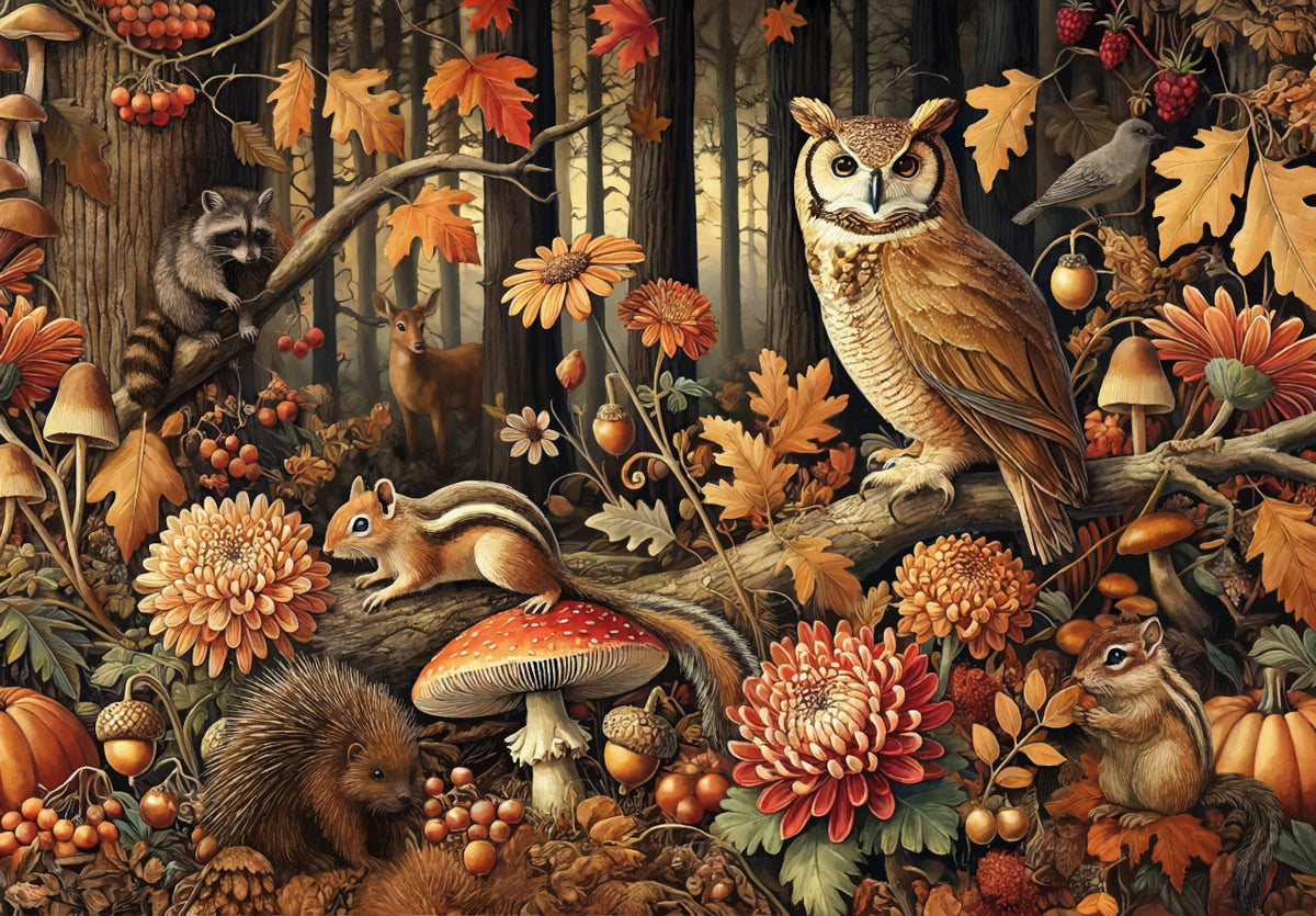Red Acorn Forest – Mosaic Puzzles