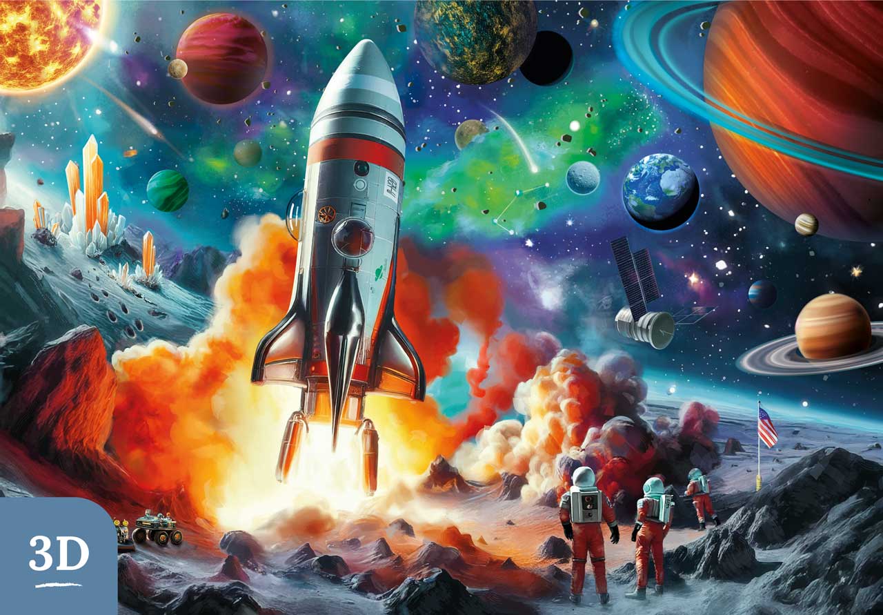 Space Rocket Odyssey | Heritage 3D Series – Mosaic Puzzles